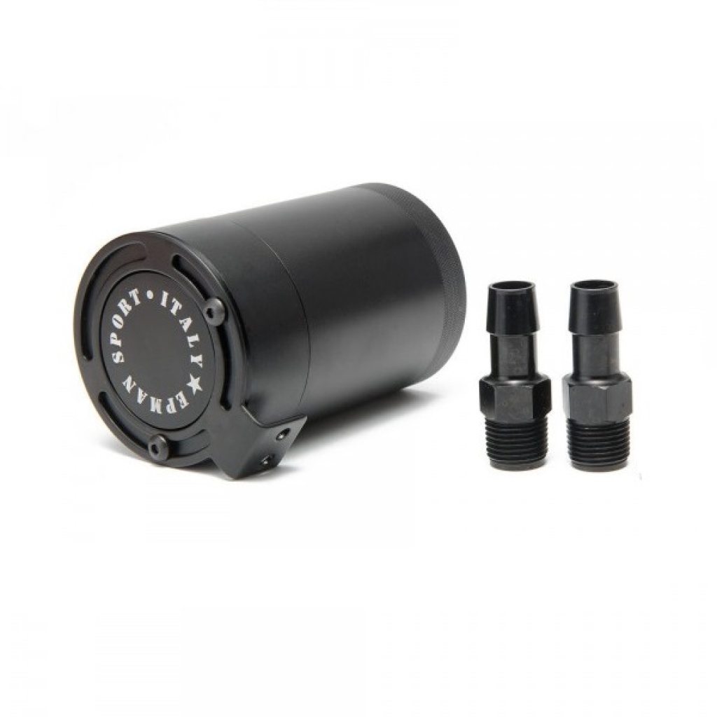 60ML COMPACT BAFFLED CATCH CAN - BLACK - BC Direct