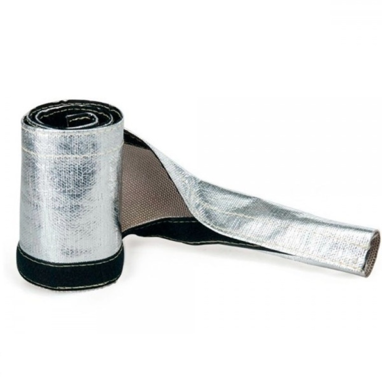 ALUMINIZED METALIC HEAT SHEILD / WIRE COVER WRAP 0.75" x 3 FOOT - BC Direct