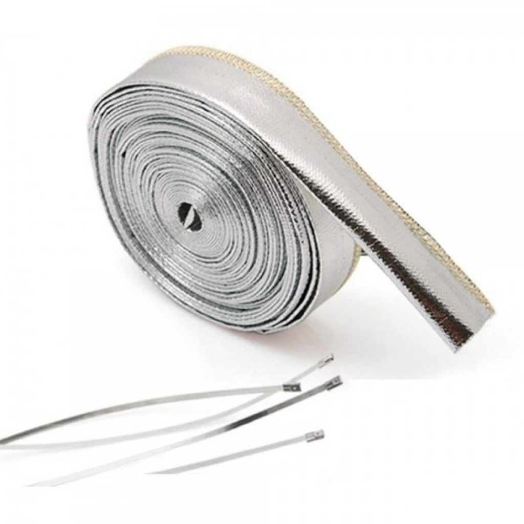 ALUMINIZED METALIC HEAT SHEILD / WIRE COVER WRAP 15MM X 10METERS - BC ...