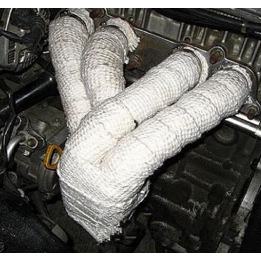 2" X 10MTRS WHITE FIBERGLASS TURBO EXHAUST WRAP - BC Direct