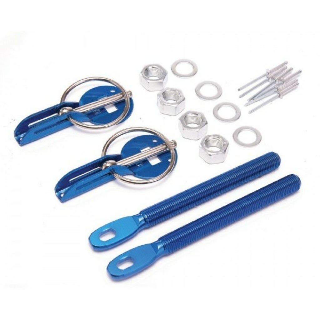 ALLOY BONNET PIN KIT - BLUE - BC Direct
