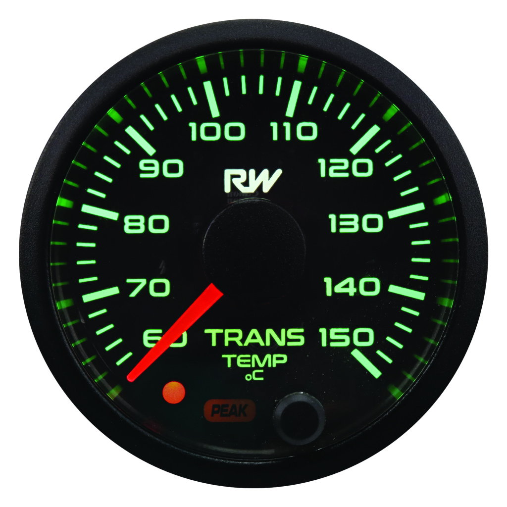 RACEWORKS 52MM ELECTRONIC TRANSMISSION TEMPERATURE GAUGE KIT - BC Direct